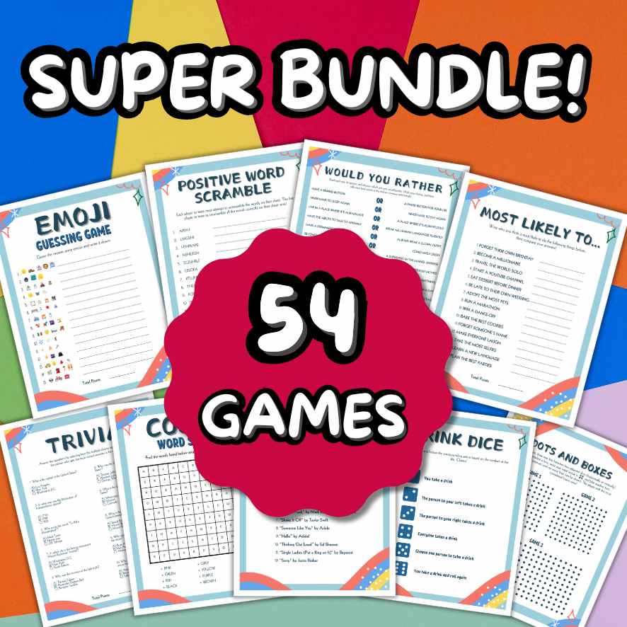 BUNDLE GAMES PRINTABLE – The Game Room