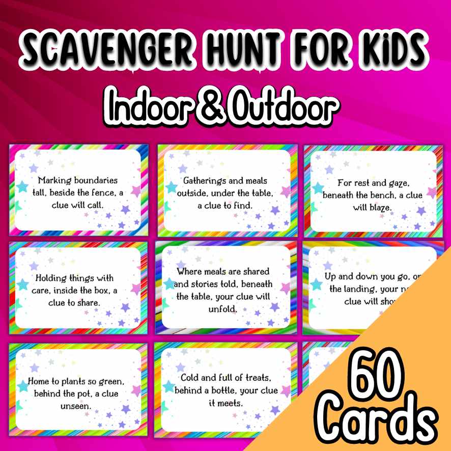 Outdoor Treasure Hunt Clues For Kids