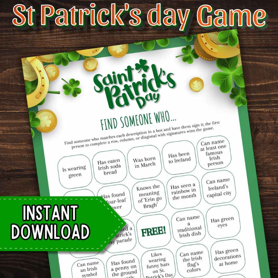 ST PATRICK´S DAY FIND SOMEONE WHO – The Game Room
