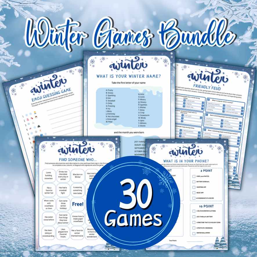 WINTER GAMES BUNDLE PRINTABLE – The Game Room
