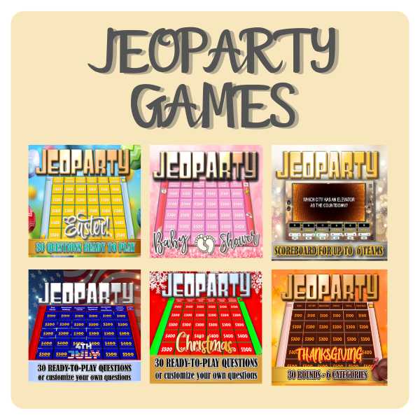 JEOPARTY GAME - JEOPARDY POWERPOINT GAME – The Game Room