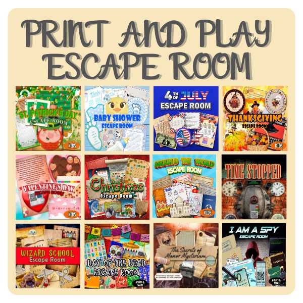 PRINT AND PLAY ESCAPE ROOM GAMES – The Game Room