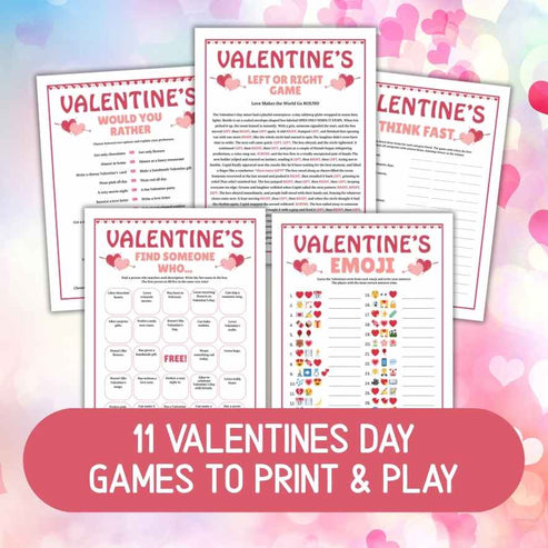 VALENTINES GAMES BUNDLE PRINTABLE – The Game Room