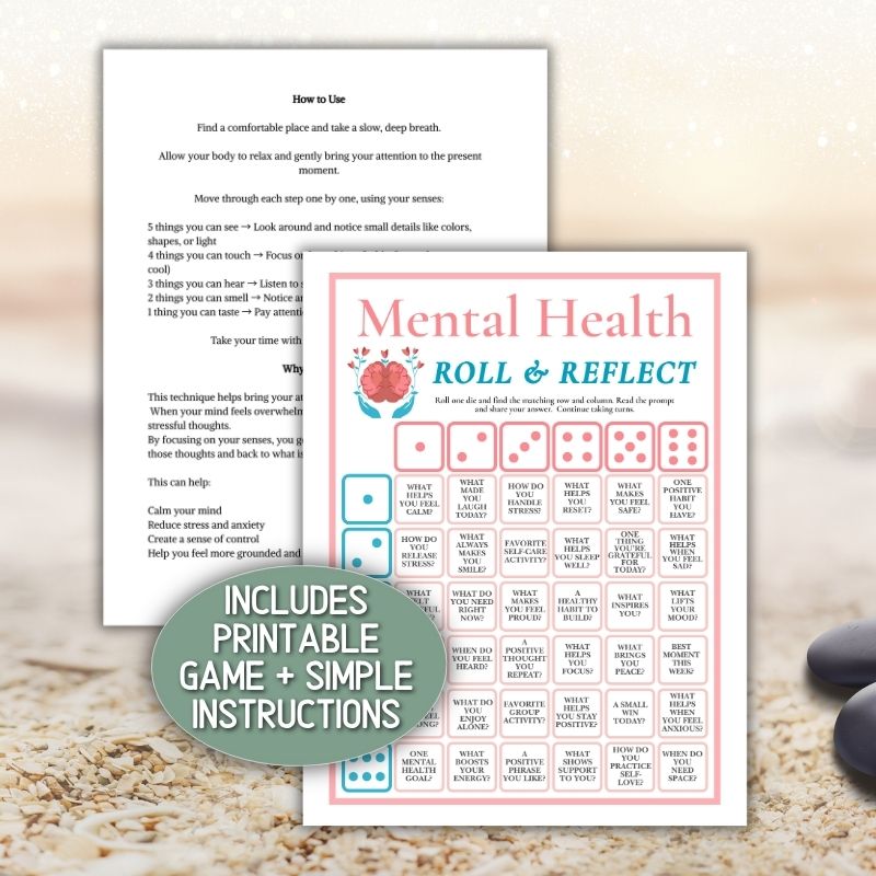 Mental Health Game Printable, Therapy Dice Activity for Groups & SEL ...