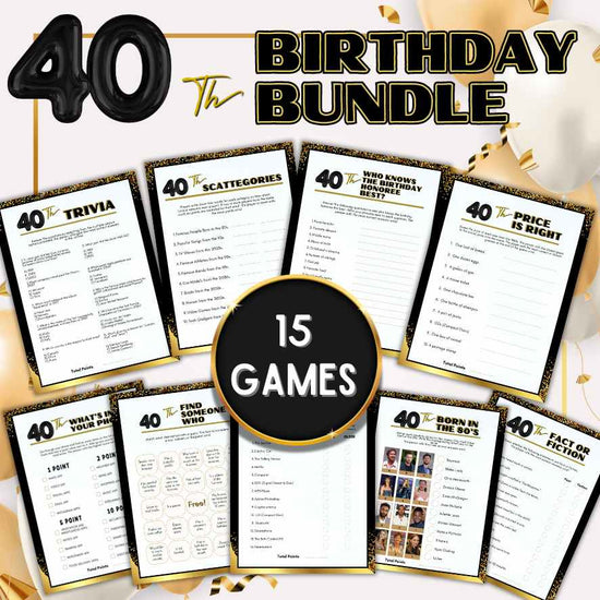 40TH BIRTHDAY GAMES PRINTABLE – The Game Room