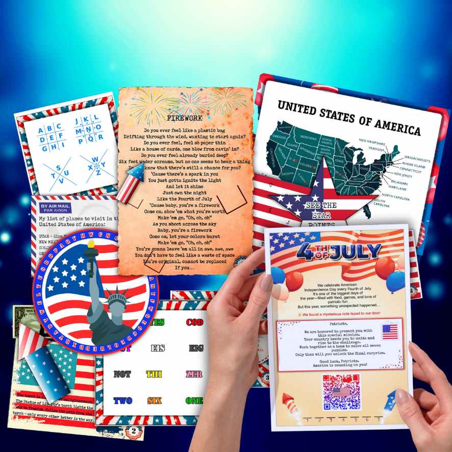 4th JULY ESCAPE ROOM - PRINT AND PLAY – The Game Room