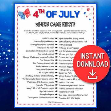 4th of July Printable & PowerPoint Games for Patriotic Fun – The Game Room
