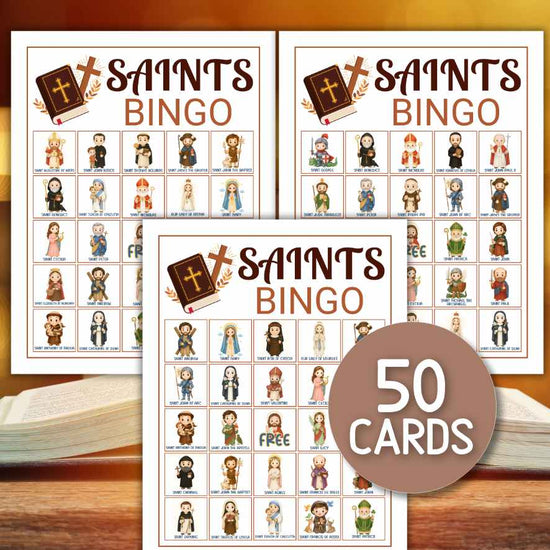 SAINT BINGO CARDS FOR CATHOLIC KIDS – The Game Room