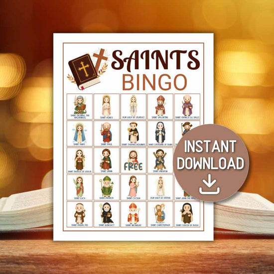 SAINT BINGO CARDS FOR CATHOLIC KIDS – The Game Room