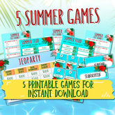 Summer Games Collection | Fun Printable Games for Every Summer Event ...