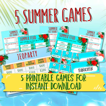 Summer Games Collection | Fun Printable Games for Every Summer Event ...