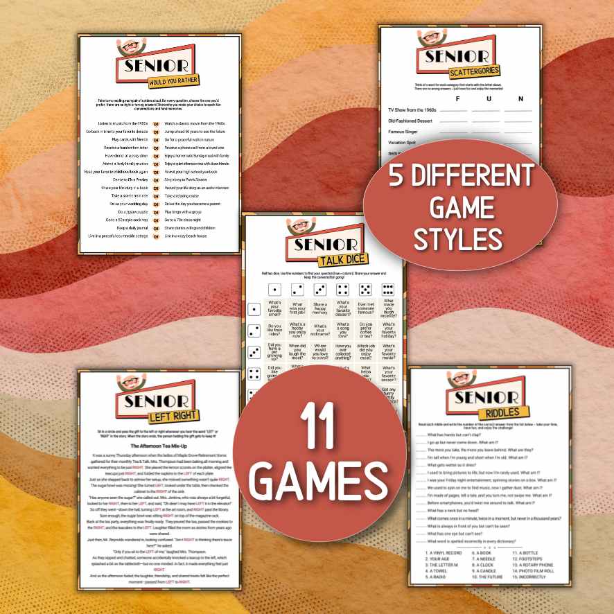 SENIOR CITIZEN GAMES – The Game Room