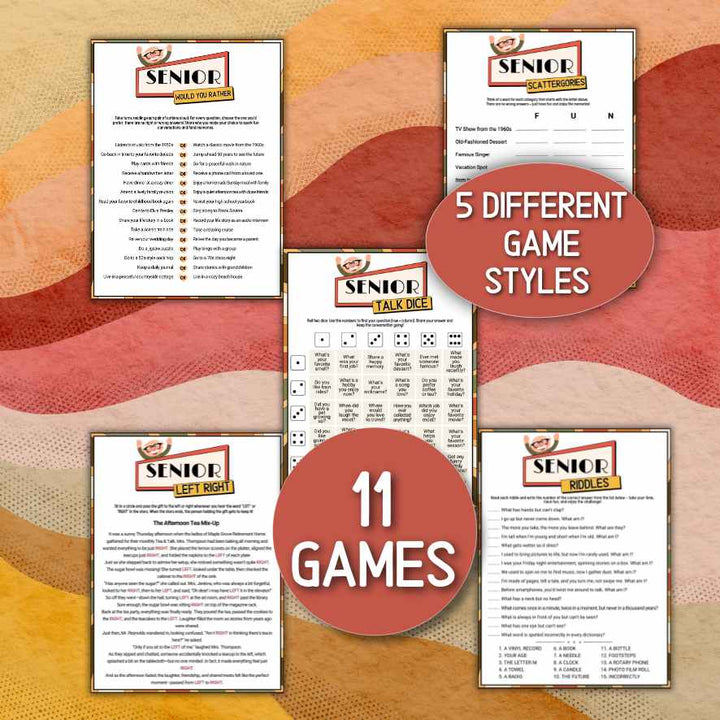 SENIOR CITIZEN GAMES – The Game Room