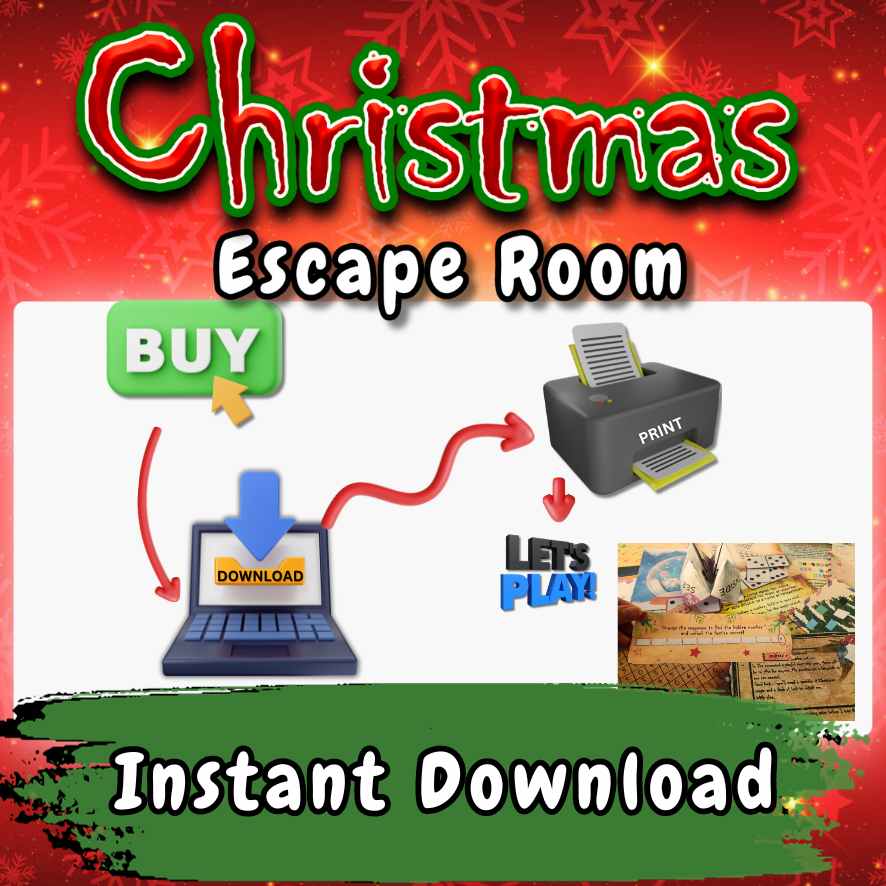 Christmas Escape Room Kit Printable Game for Families – The Game Room