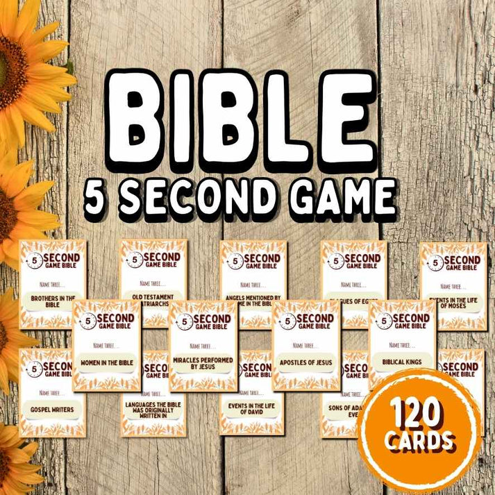 BIBLE-5 SECOND GAME PRINTABLE GAMES – The Game Room