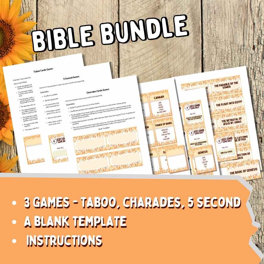 BIBLE GAME BUNDLE PRINTABLE GAMES – The Game Room