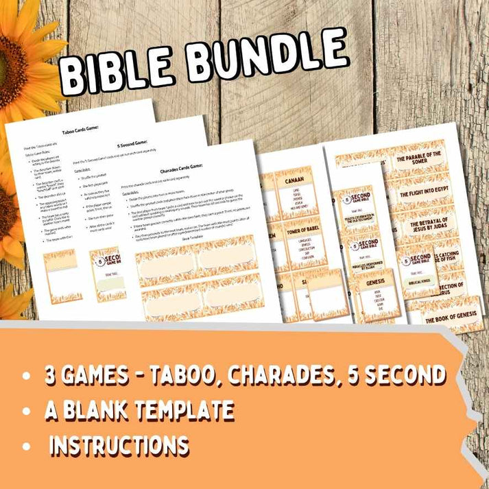 BIBLE GAME BUNDLE PRINTABLE GAMES – The Game Room