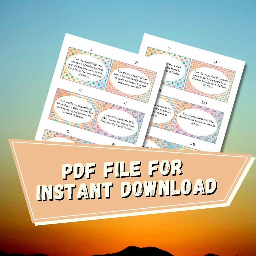 BIBLE SCAVENGER HUNT PRINTABLE GAME – The Game Room