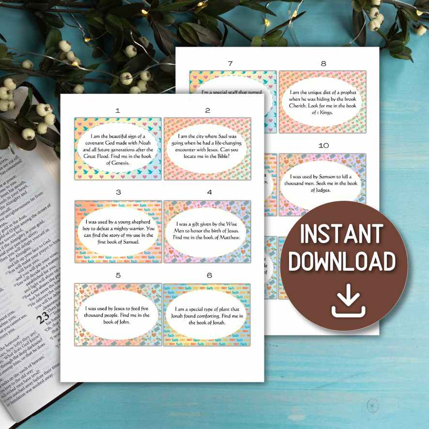 BIBLE SCAVENGER HUNT PRINTABLE GAME – The Game Room