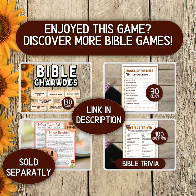 BIBLE-5 SECOND GAME PRINTABLE GAMES – The Game Room