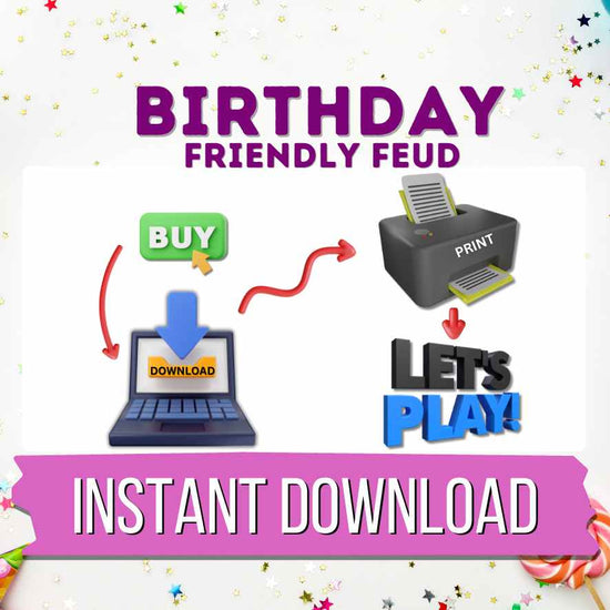 BIRTHDAY FRIENDLY FEUD GAME - PRINTABLE GAME – The Game Room