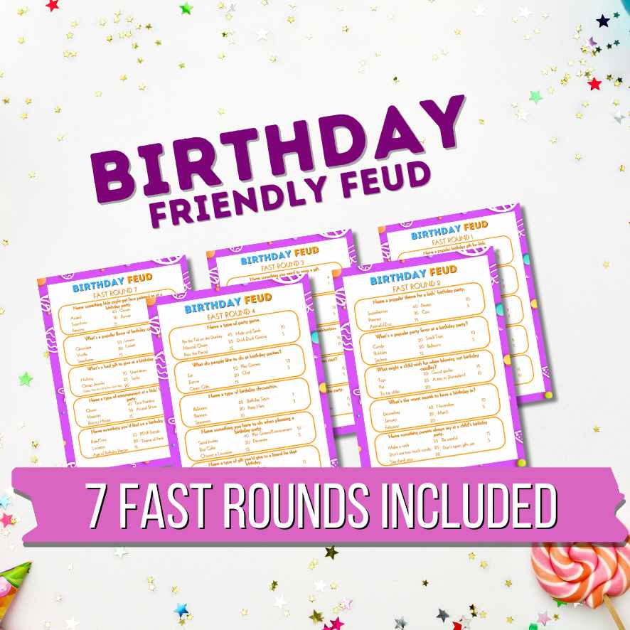 BIRTHDAY FRIENDLY FEUD GAME - PRINTABLE GAME – The Game Room