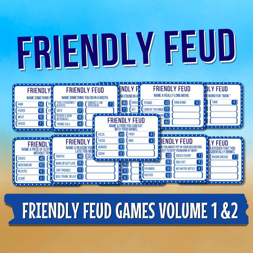 FAMILY FRIENDLY FEUD BUNDLE - PRINTABLE GAME – The Game Room
