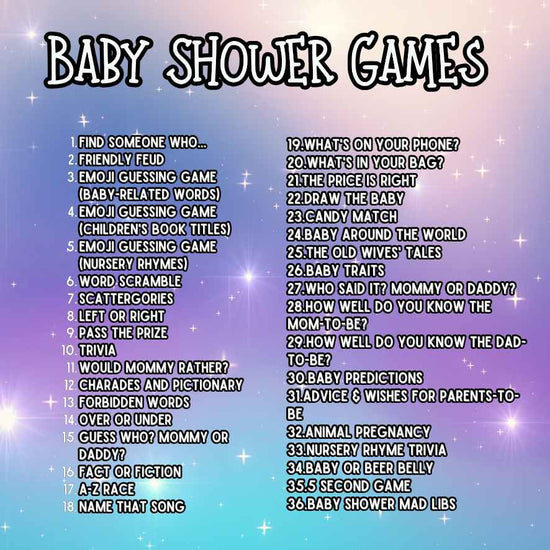 BLUE BABY SHOWER GAMES – The Game Room