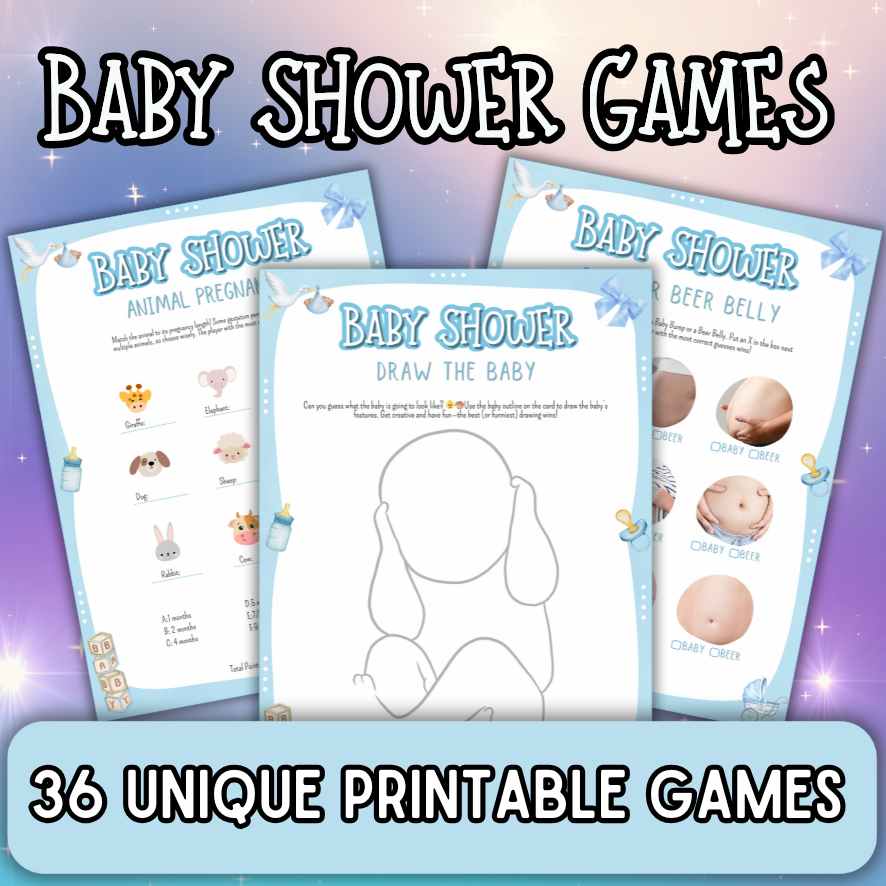 BLUE BABY SHOWER GAMES – The Game Room