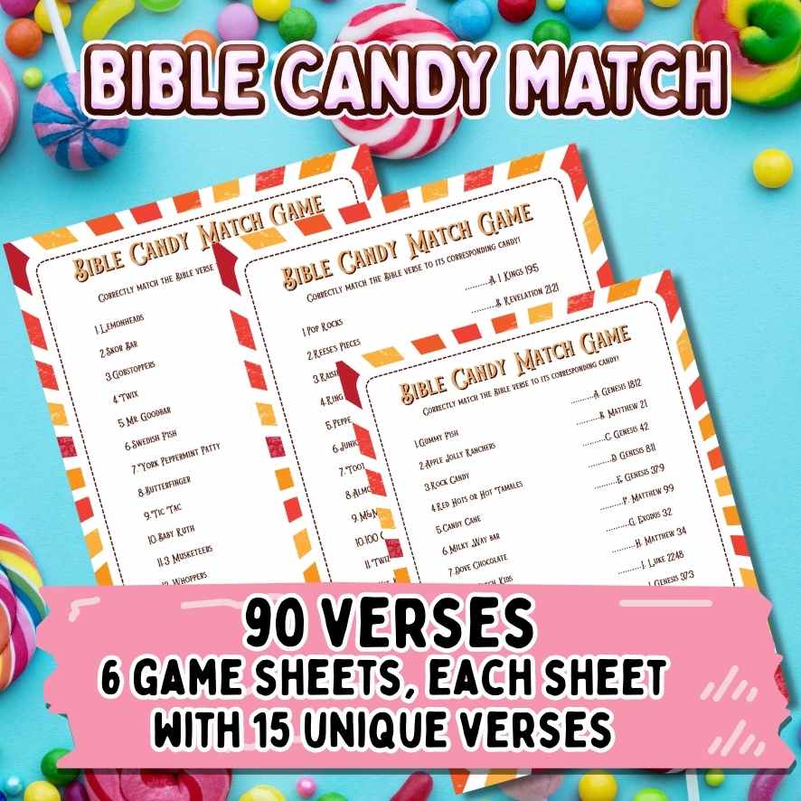CANDY BIBLE VERSE MATCH UP PRINTABLE GAMES – The Game Room