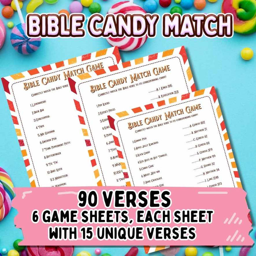CANDY BIBLE VERSE MATCH UP PRINTABLE GAMES – The Game Room