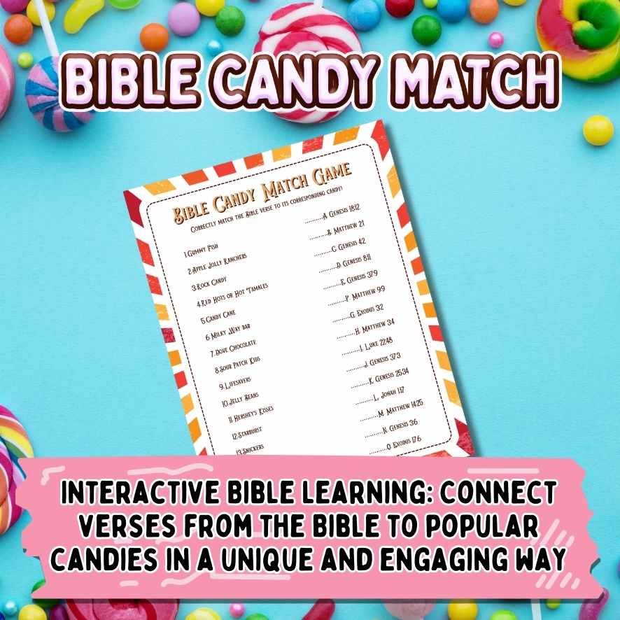 CANDY BIBLE VERSE MATCH UP PRINTABLE GAMES – The Game Room