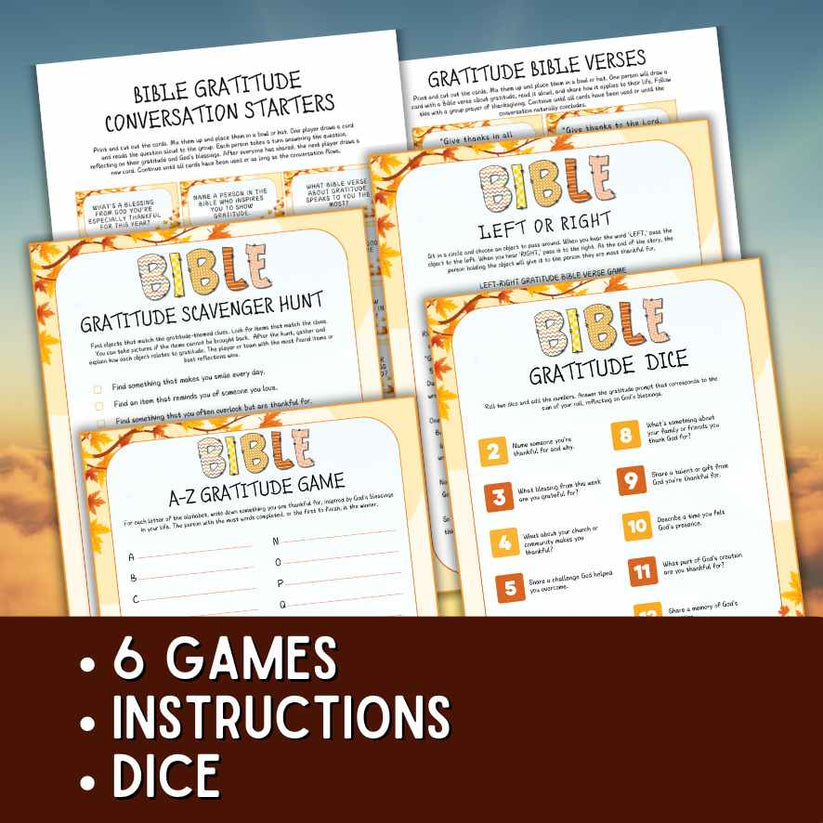 BIBLE GRATITUDE GAMES – The Game Room
