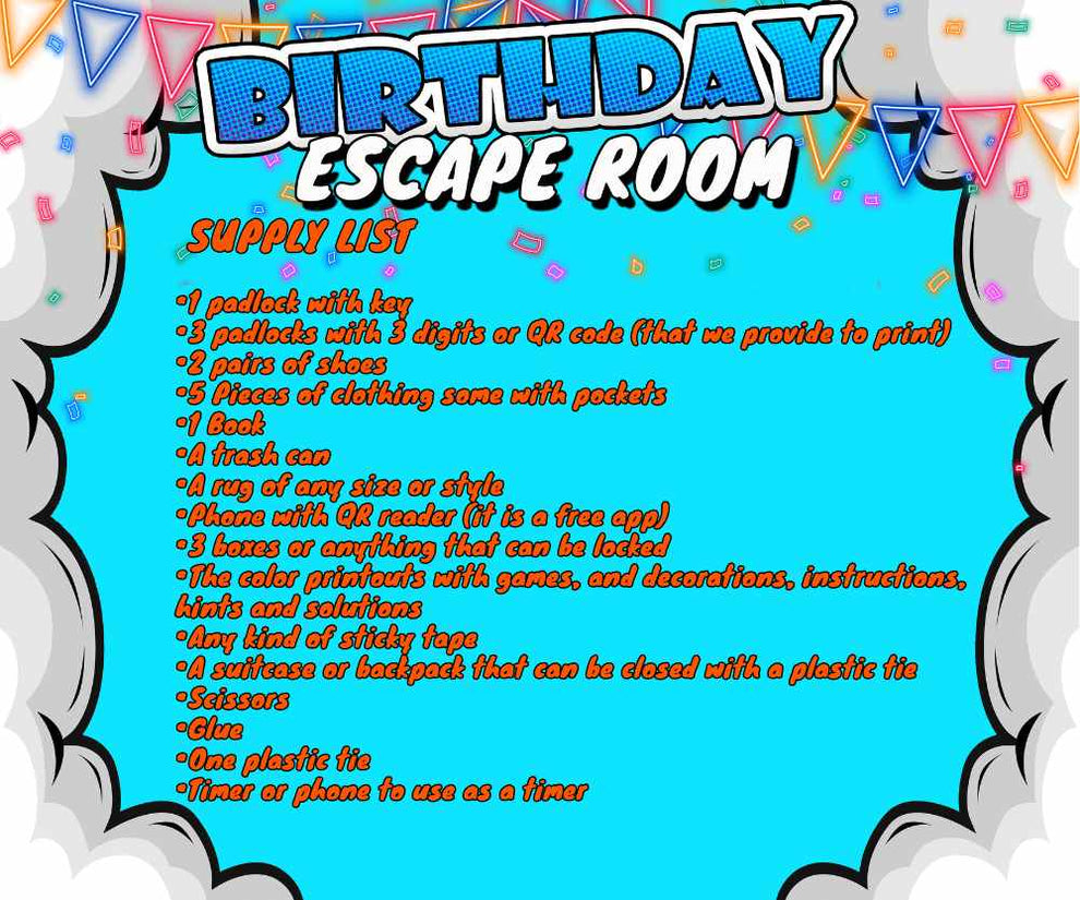 ESCAPE ROOM BIRTHDAY SUPERHERO - A REAL EXPERIENCE – The Game Room