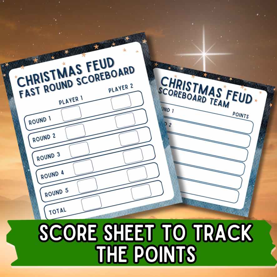 CHRISTIAN CHRISTMAS FAMILY FEUD GAME – The Game Room