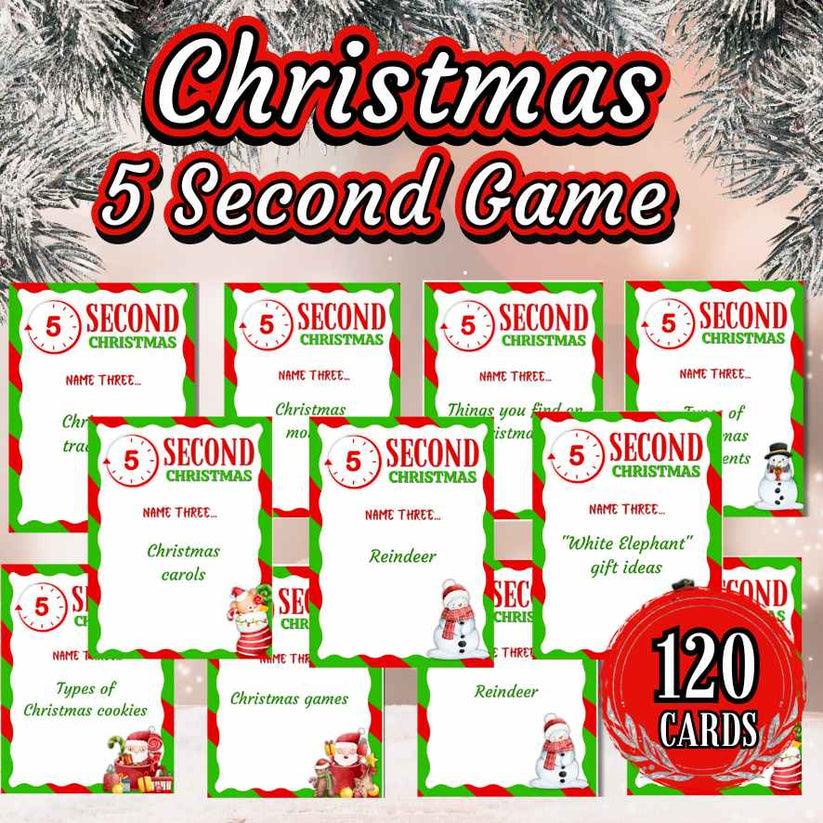 CHRISTMAS 5 SECOND GAME PRINTABLE – The Game Room