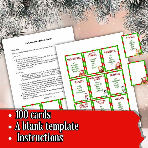 CHRISTMAS GAME FORBIDDEN WORDS – The Game Room