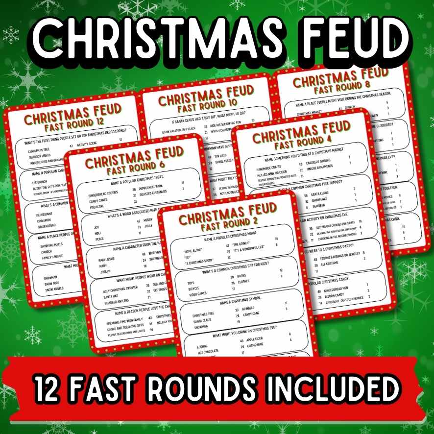 CHRISTMAS FRIENDLY FEUD GAME – The Game Room