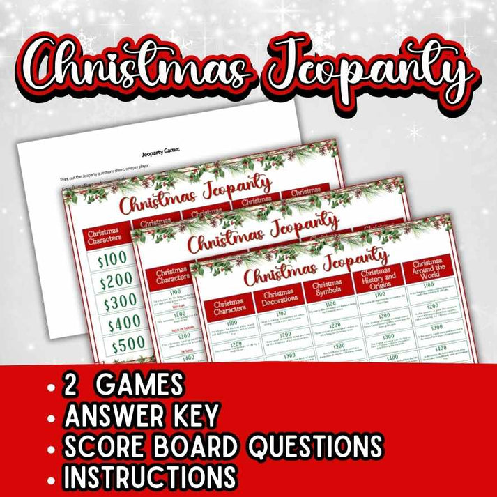 6 PRINTABLE CHRISTMAS GAME BUNDLE – The Game Room