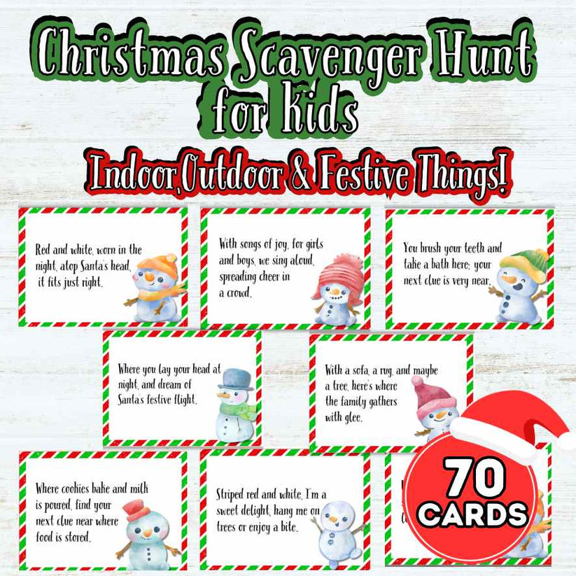 Christmas Scavenger Hunt for Kids – Printable Holiday Game – The Game Room