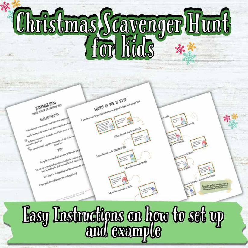Christmas Scavenger Hunt for Kids – Printable Holiday Game – The Game Room