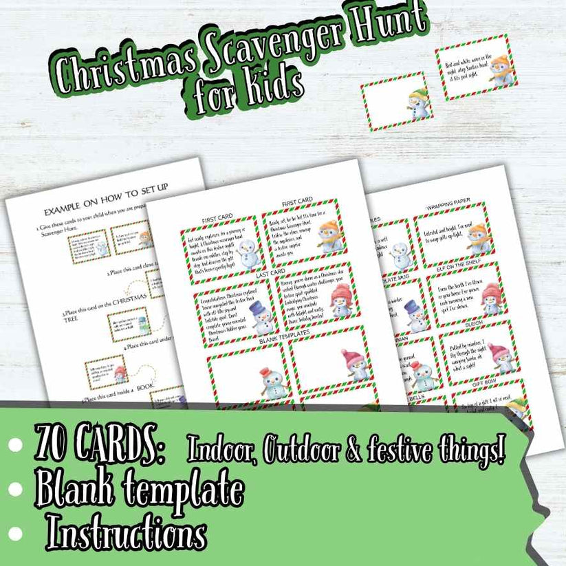 Christmas Scavenger Hunt for Kids – Printable Holiday Game – The Game Room