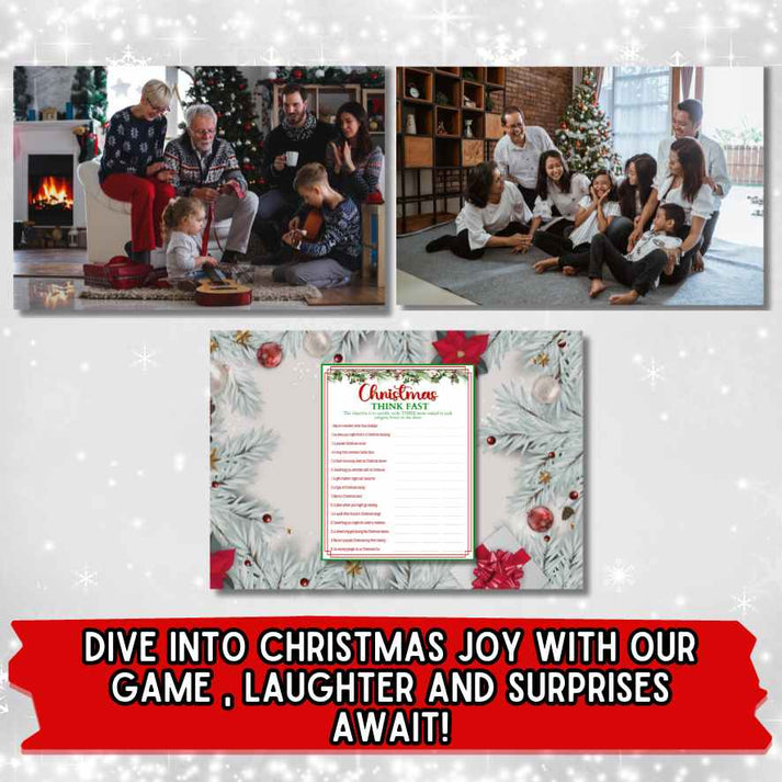 THINK FAST CHRISTMAS GAME PRINTABLE – The Game Room