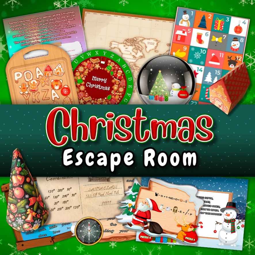 Christmas Escape Room Game for Adults & Teens | Print-and-Play Holiday ...