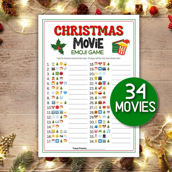 CHRISTMAS MOVIE EMOJI GAME PRINTABLE – The Game Room