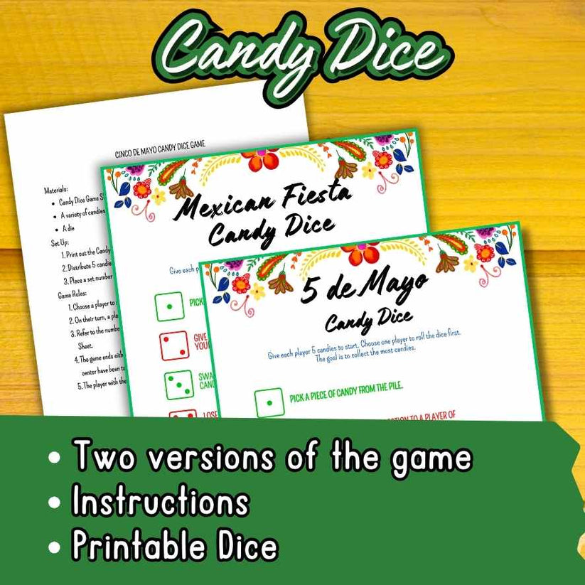 MEXICAN CINCO DE MAYO CANDY DICE GAME – The Game Room