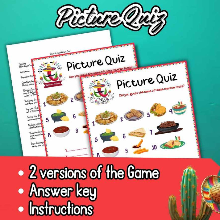MEXICAN FOOD PICTURE QUIZ – The Game Room