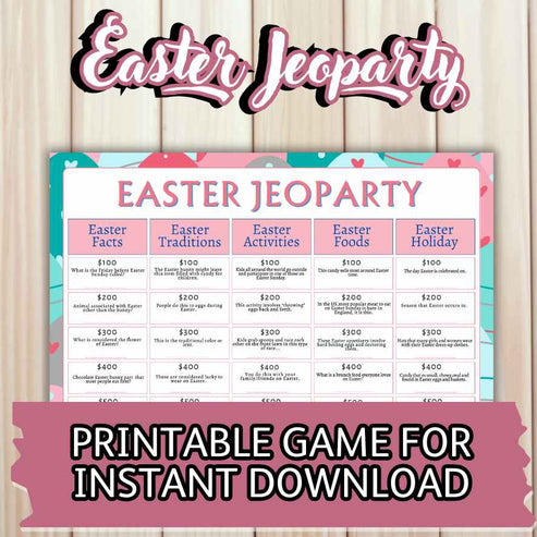 EASTER GAME JEOPARDY PRINTABLE – The Game Room