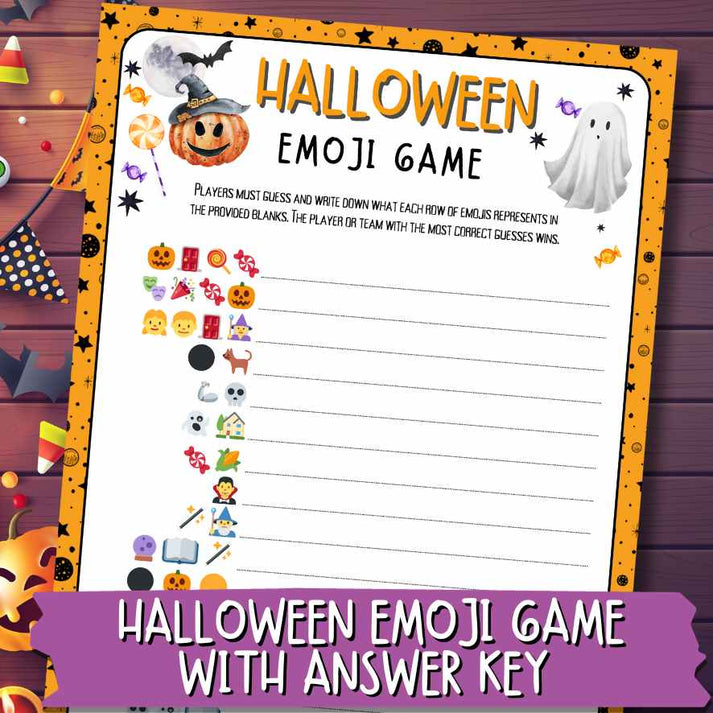 HALLOWEEN EMOJI GAME PRINTABLE – The Game Room
