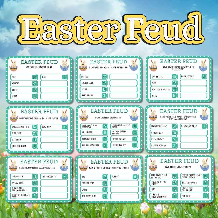 EASTER FAMILY FEUD GAME PRINTABLE – The Game Room